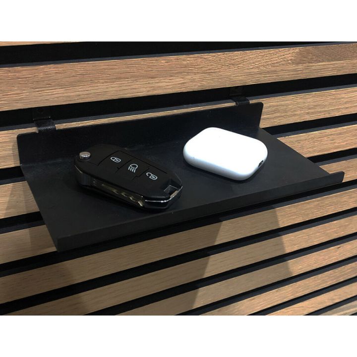 Sort hylde til akustikpanel m/skruer | BAUHAUS