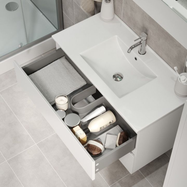Camden underskab+vask Integrated hvid 90 cm | BAUHAUS