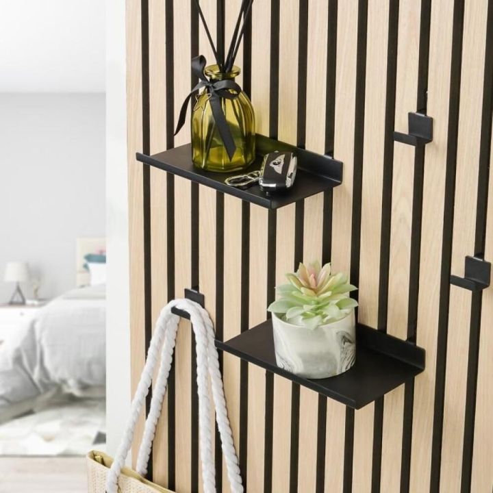 Sort hylde til akustikpanel m/skruer | BAUHAUS