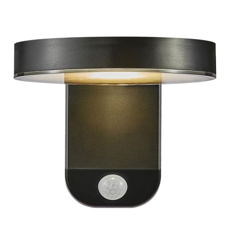 Nordlux solar-væglampe Rica Round sort LED IP44 Ø1 | BAUHAUS