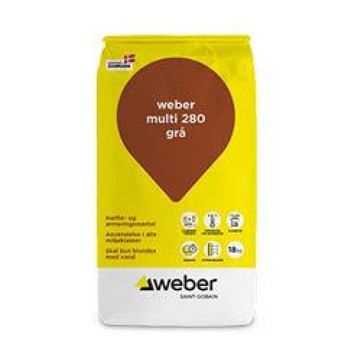 Weber multi mørtel 280 grå 18 kg | BAUHAUS