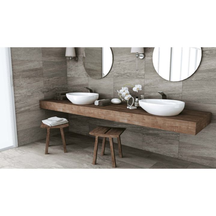 Gulv-/vægflise Regent uglaseret grå 30 x 60 cm 1,4 | BAUHAUS