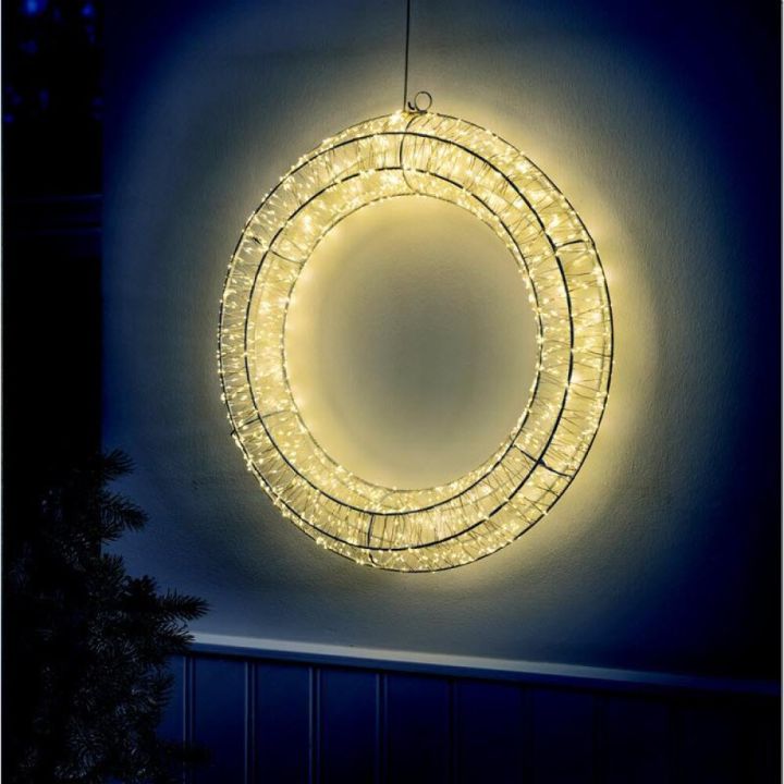 Veli Line LED krans med lys og timer 38x8cm varm h | BAUHAUS