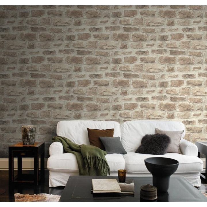 Rasch tapet Studio mursten beige/lysebrun | BAUHAUS