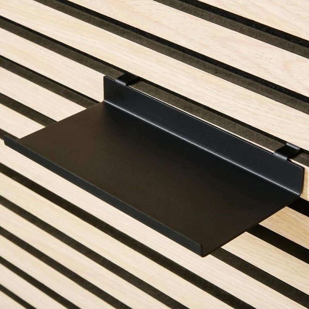 Sort hylde til akustikpanel m/skruer | BAUHAUS