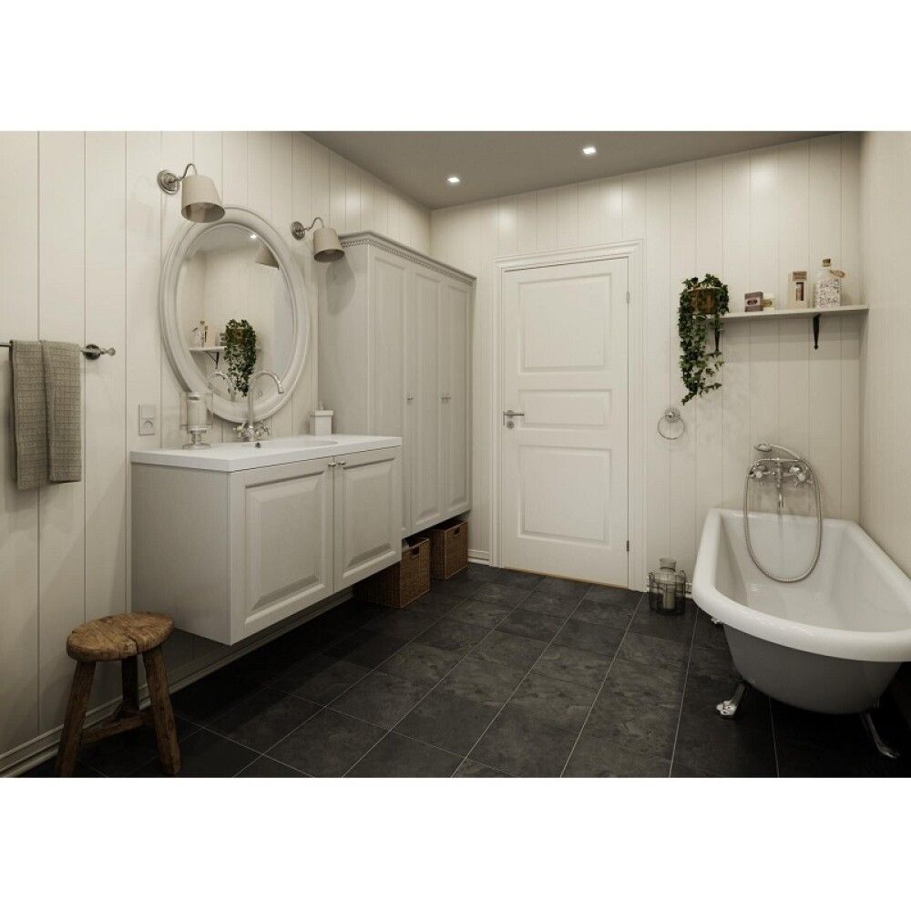 Swedoor formpresset dør Compact 03 hvid 725x2040 m | BAUHAUS