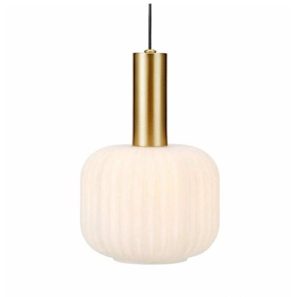 Markslöjd pendel Sober messing/hvid E14 Ø15 cm | BAUHAUS