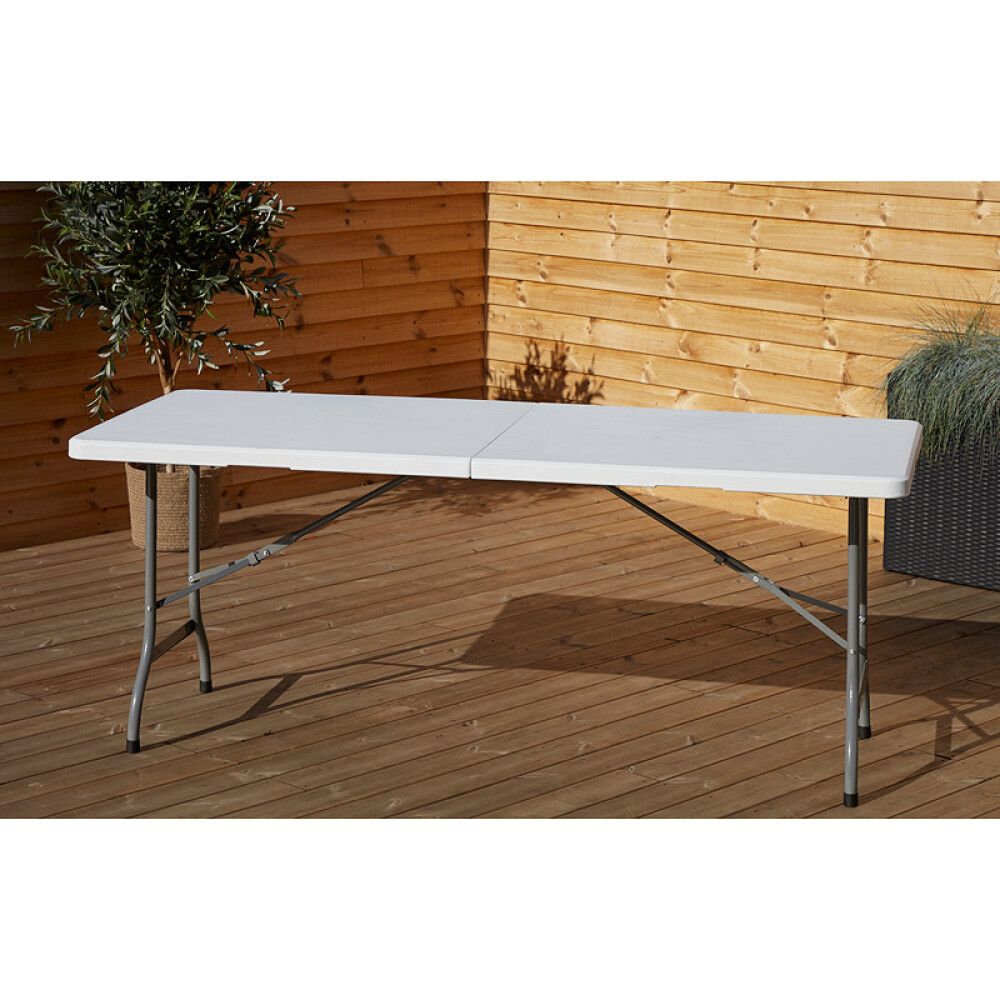 Sunfun foldebord hvid 180 cm | BAUHAUS