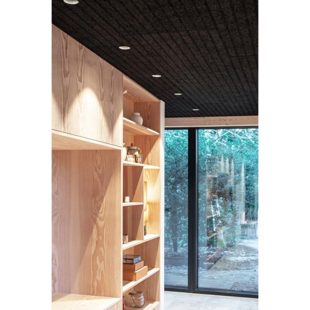 Troldtekt akustikplade v-line 1way 10 sort 1200x60 | BAUHAUS