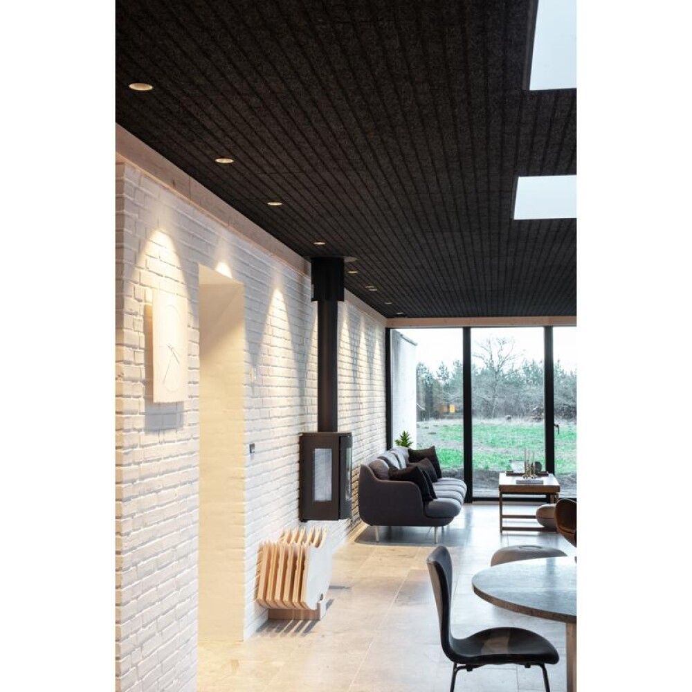 Troldtekt akustikplade v-line 1way 10 sort 1200x60 | BAUHAUS