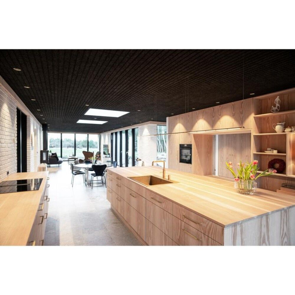 Troldtekt akustikplade v-line 1way 10 sort 1200x60 | BAUHAUS
