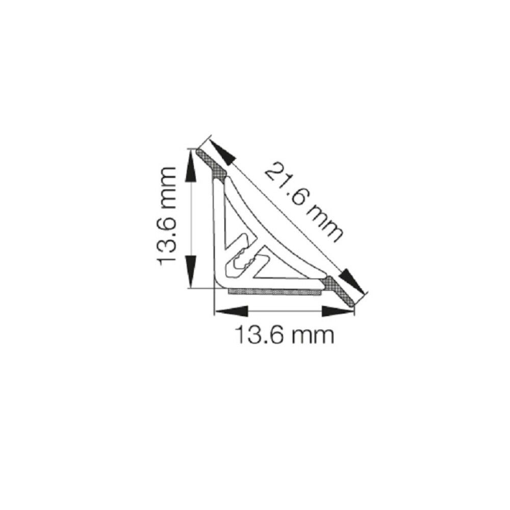 Primo køkkenliste med skjult montering alu 2600 mm | BAUHAUS