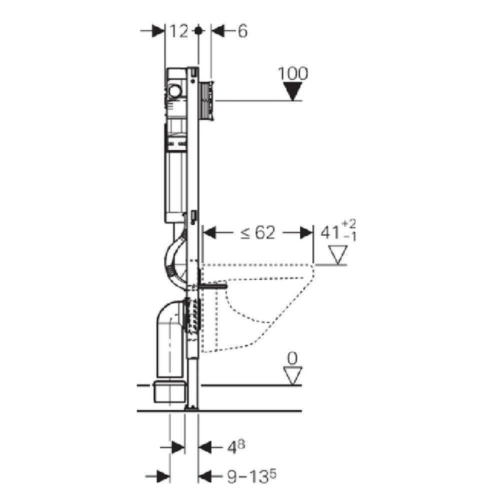 Geberit Duofix Sigma indbygningscisterne 112 cm | BAUHAUS